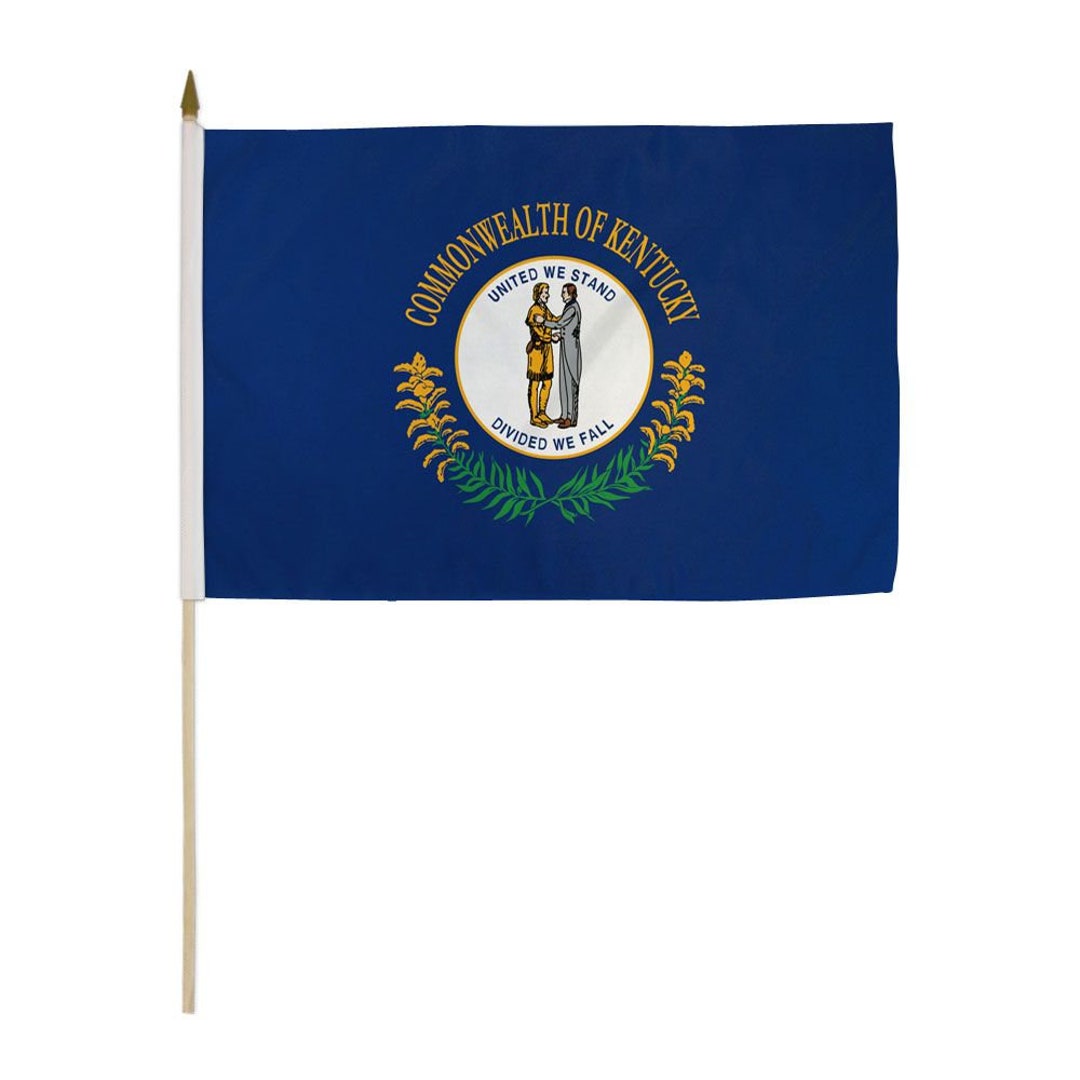 12 X 18 Inches 12 X 18 Kentucky State Stick Flag Wood Staff - Etsy