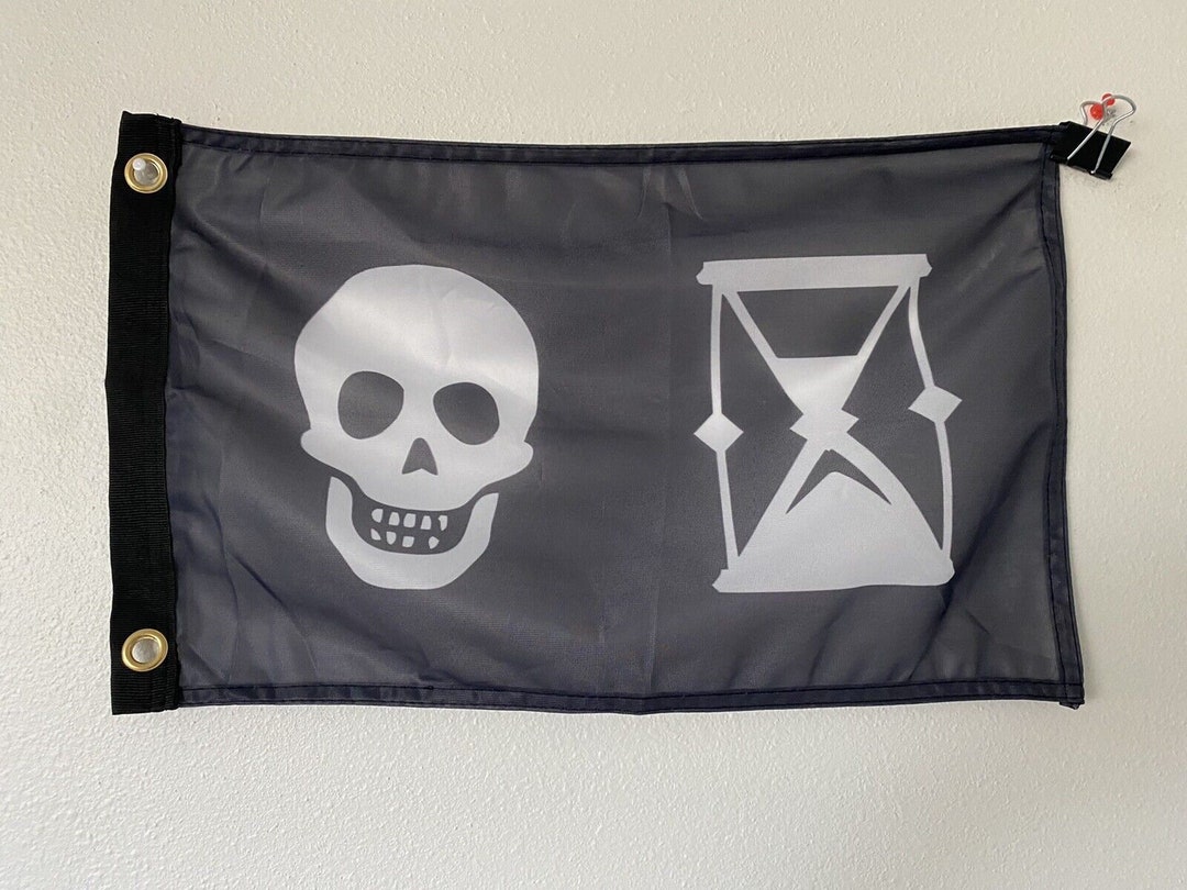12 X 18 Hourglass of Captain Napin Pirate Flag 12" X 18" Polyester Flag ...