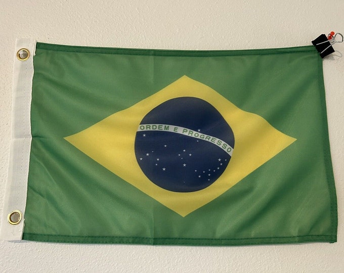 Rustic American Brazil Split Flag - Etsy