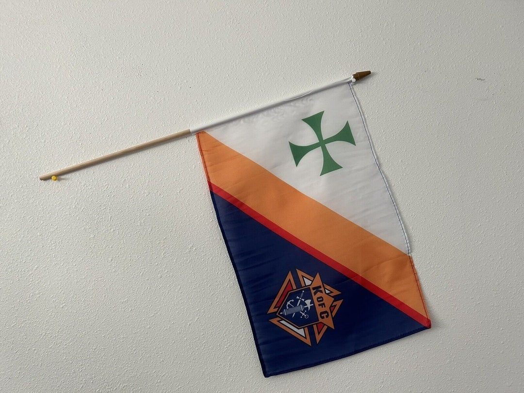12 X 18 Inches Knights of Columbus Stick Flag Wood Staff - Etsy