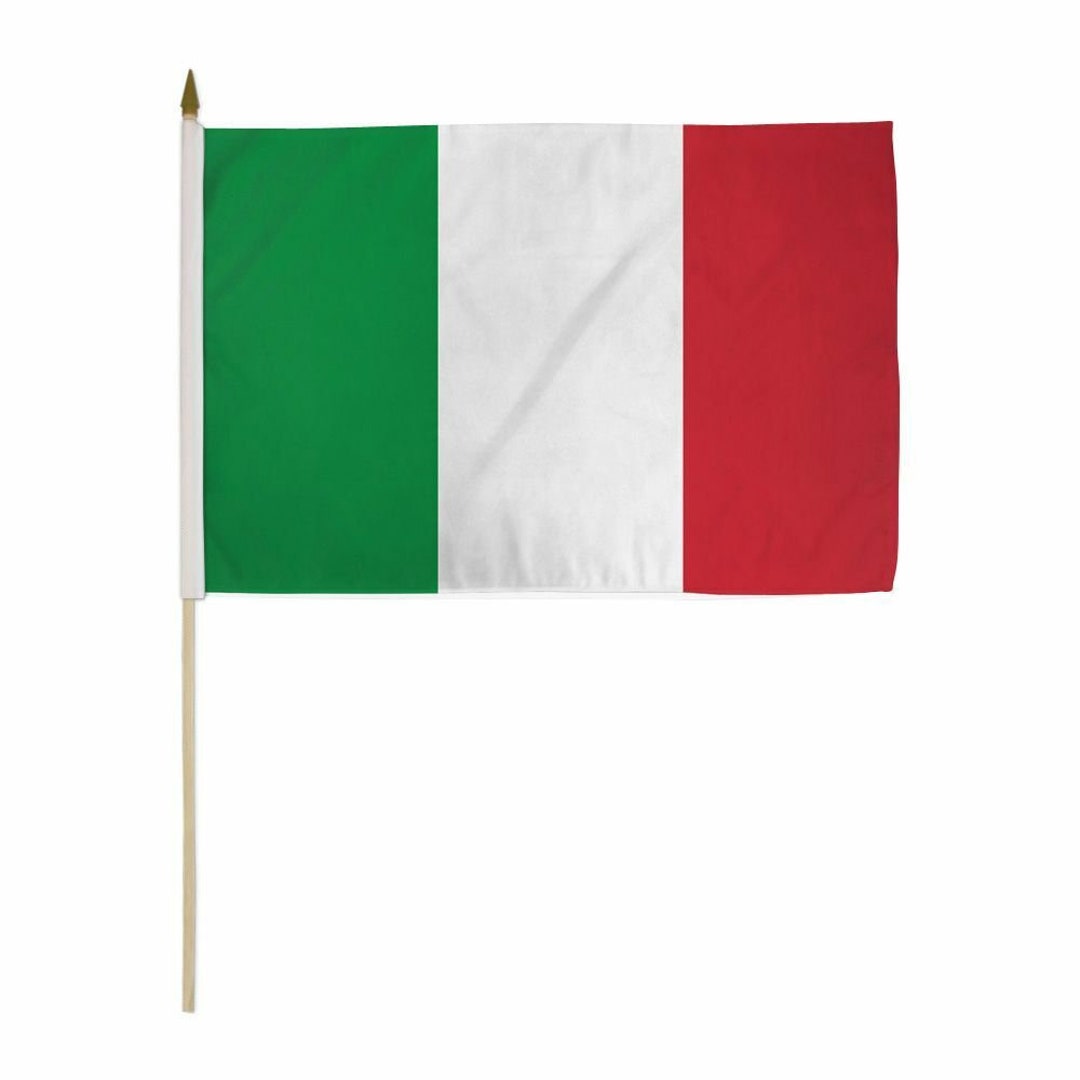 12x18 Inches 12 X 18 Italy Stick Flag Wood Staff - Etsy
