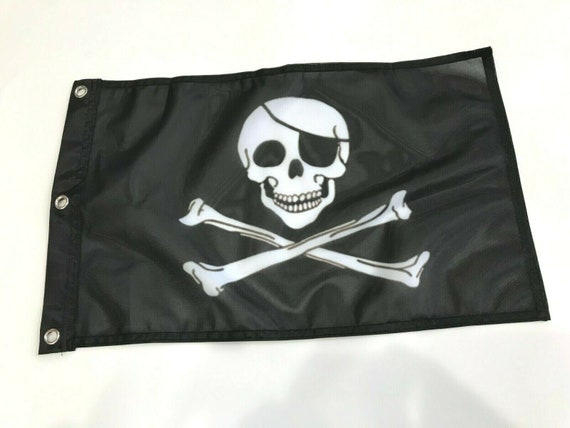 12x18 Jolly Roger Pirate Skull Flag Super Polyester - Etsy