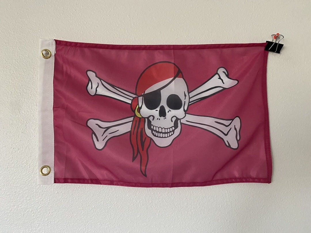 12 X 18 Pink Pirate Flag Jolly Roger 12" X 18" Polyester Flag Banner - Etsy