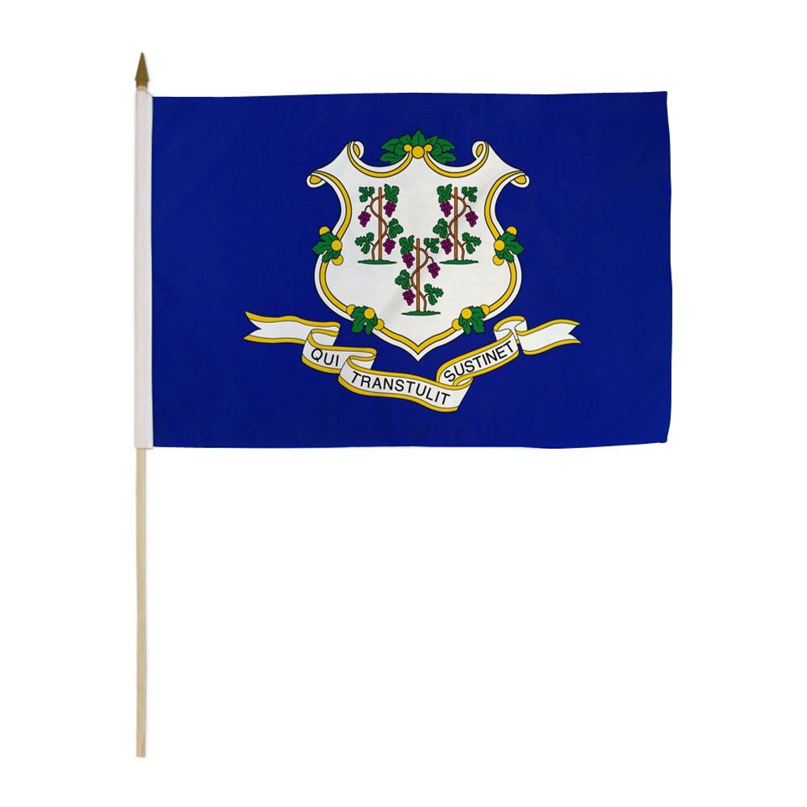 12 X 18 Inches 12 X 18 Connecticut State Stick Flag Wood Staff - Etsy