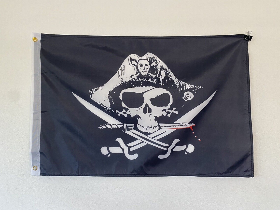 2' X 3' Deadman Chest Pirate Flag Tricorner Ship100d Polyester Boat Car ...