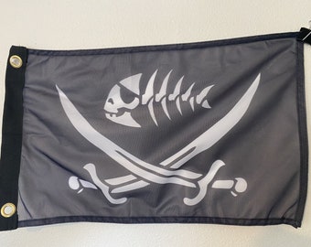 Fish Pirate Flag - Etsy