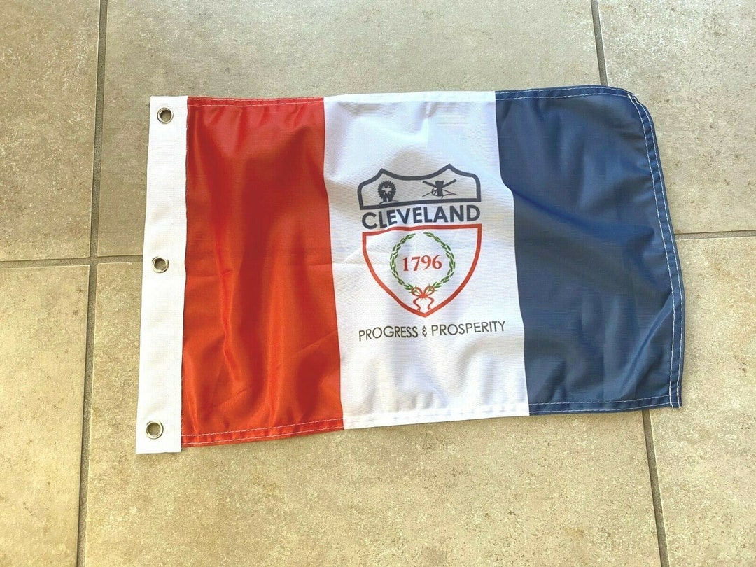 12 X 18 12" X 18" City Cleveland, Ohio Flag Banner Grommets 14 - Etsy