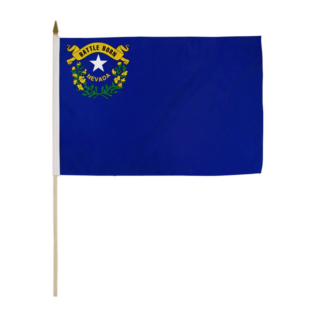 12 X 18 Inches 12 X 18 Nevada State Stick Flag Wood Staff - Etsy