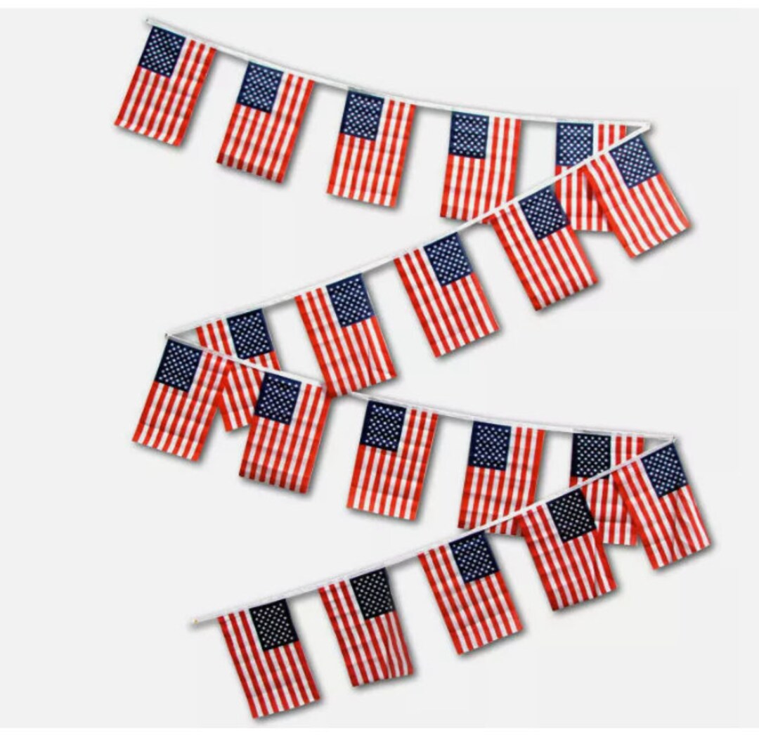 30ft USA String Flag 12 X 18 12 X 18 Inches America Flags Bunting String Flag - Etsy