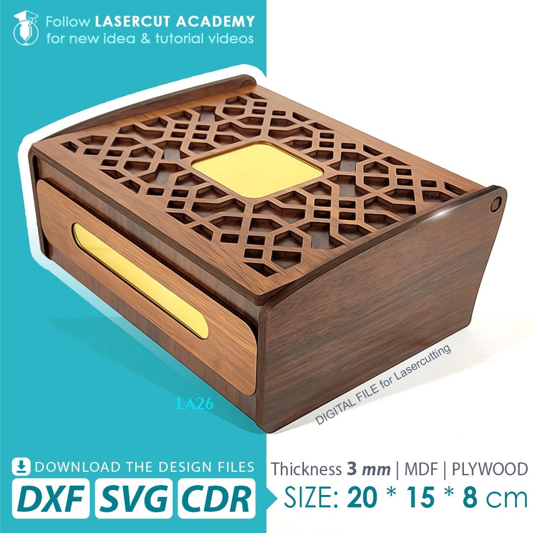 Laser Cut Box File Laser Cutting Cdr, Dxf, Pdf, Svg, Format for ...