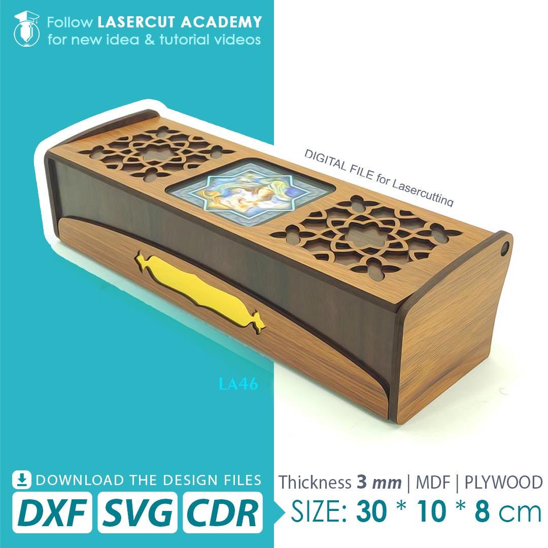 Laser Cut Box File Cdr, Dxf, Pdf, Svg Formats for Download - Etsy