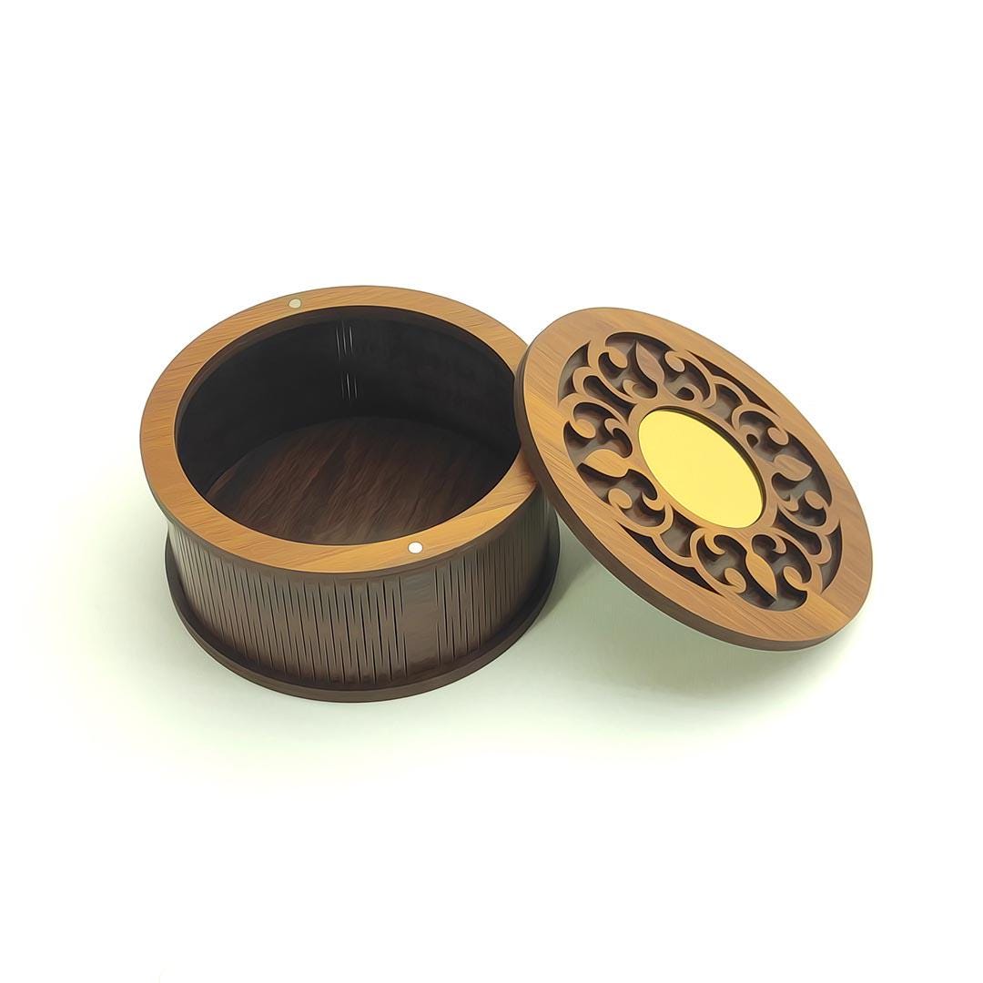 Circle Shaped Laser Cut Box ( 6 Box Designs ) – Cdr, Dxf, Pdf, Svg ...