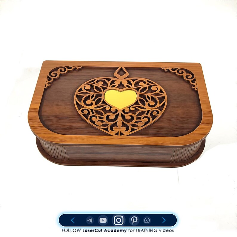 Laser Cut Box File Cdr, Dxf, Pdf, Svg, Format for Download Digital File ...