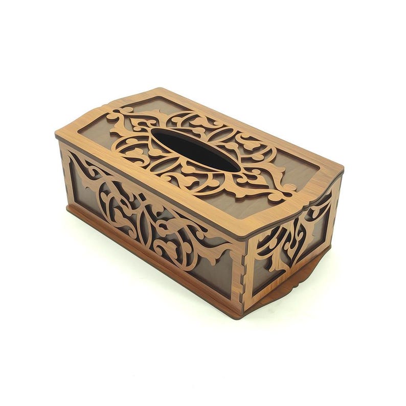 Laser Cut Tissue Box and Trash Bin Cdr, Dxf, Pdf, Svg Formats for ...