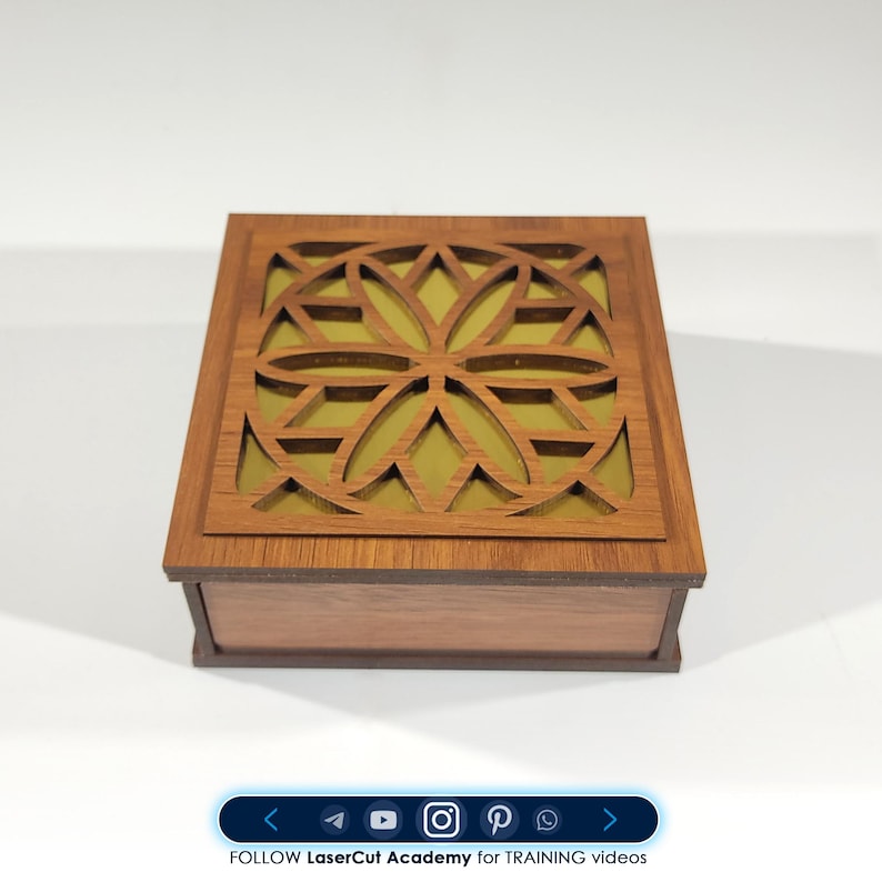 File of Sliding Box for Laser Cutting Cdr, Dxf, Pdf, Svg Formats for ...