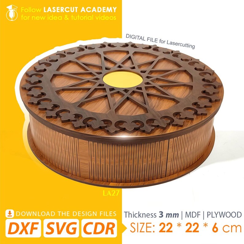Laser Cut Box for Laser Cutting Cdr, Dxf, Pdf, Svg, Format for Download ...
