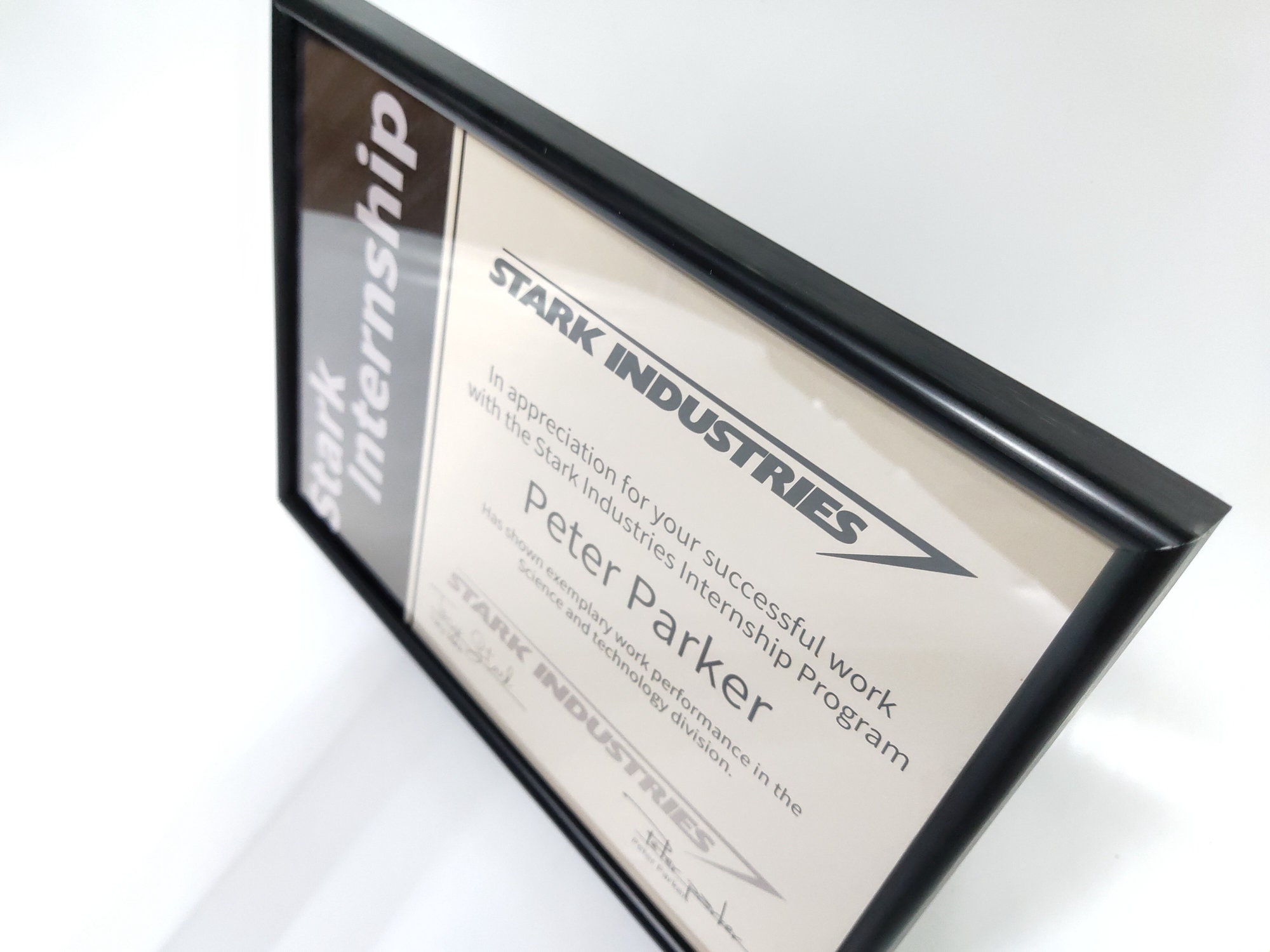 Custom Stark Internship Certificate Stark Industries Spiderman ...