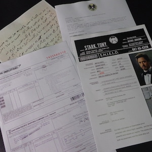 Iron Man Secret File Ironman Tony Stark S.H.I.E.L.D. Files Paper Props ...