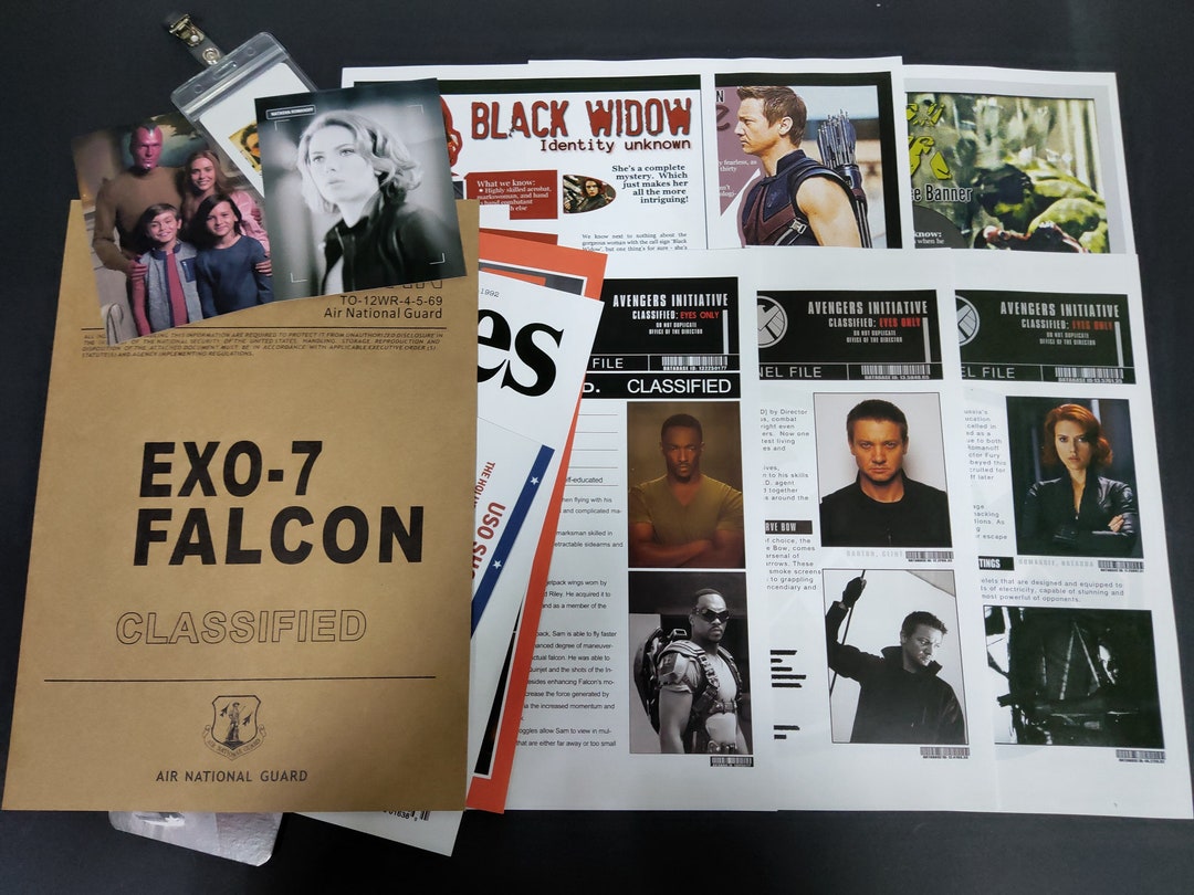 Avengers S.H.I.E.L.D. Secret File Falcon Hulk Iron Man Black Widow ...