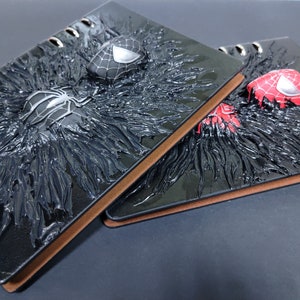 Spiderman Notebook Journal Sam Raimi Spiderman Head Statue Loose-leaf Notebook Black Spiderman ...