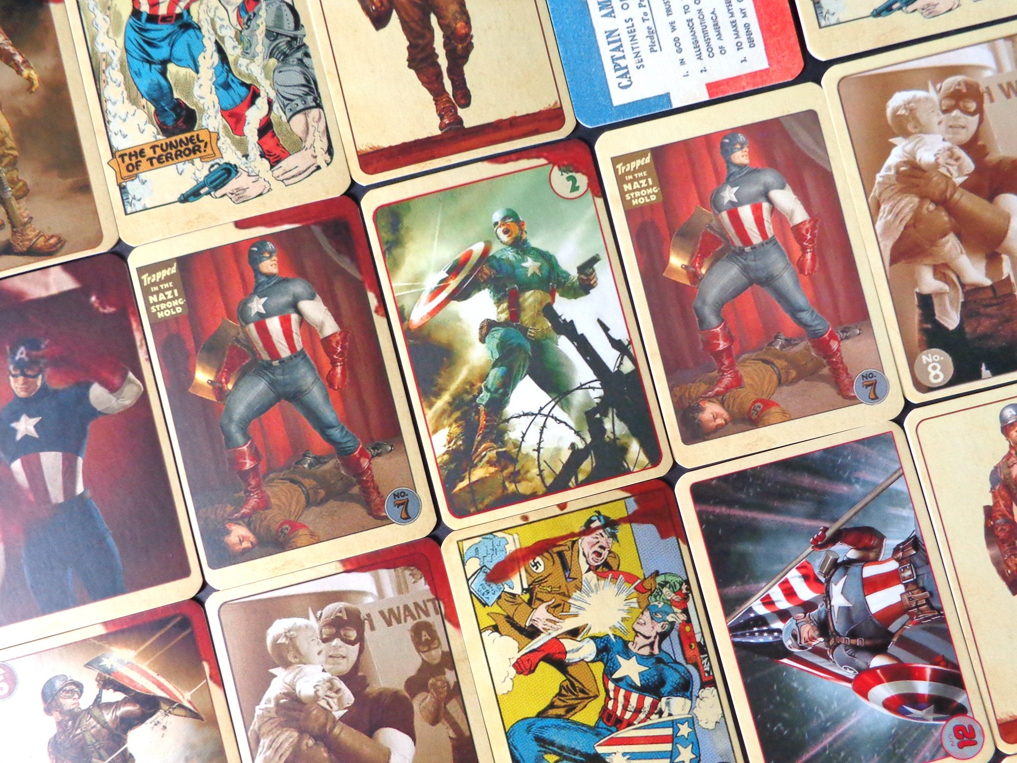 Set of 27 Captain America Trading Cards Steven Rogers - Etsy