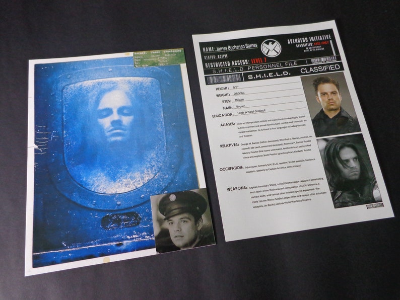 Bucky Barnes Secret File Winter Soldier S.H.I.E.L.D. Files - Etsy