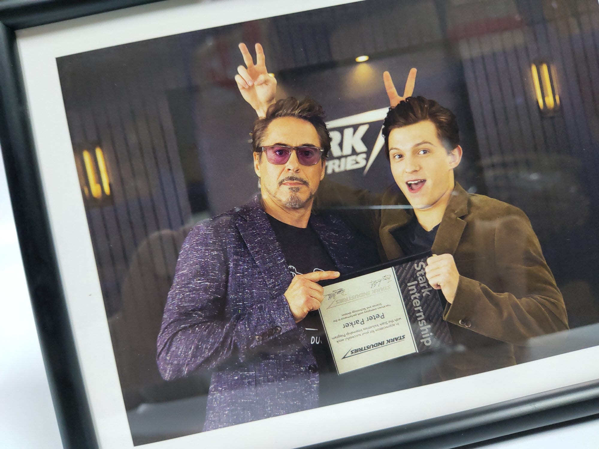 Tony Stark Peter Parker Photo Iron Man Spiderman Picture with | Etsy