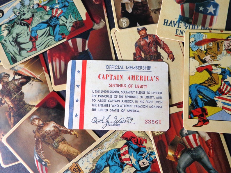 Set of 27 Captain America Trading Cards Steven Rogers Collectible Movie ...