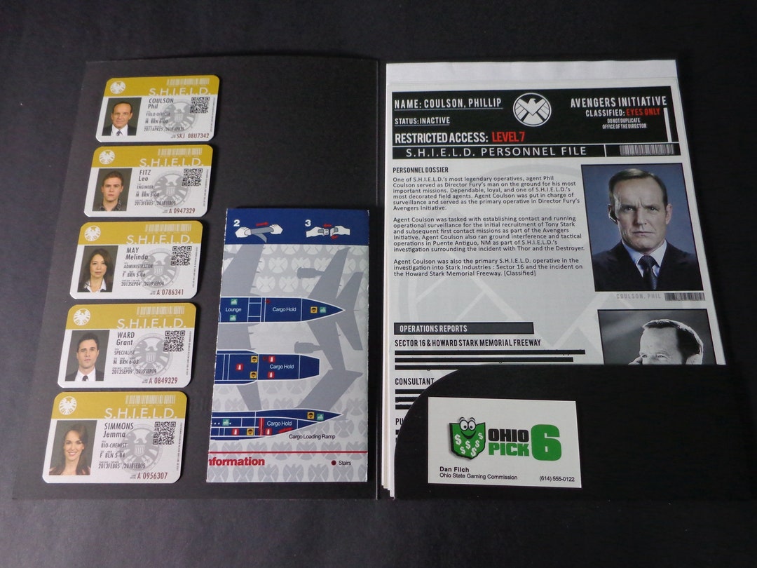 Agents of S.H.I.E.L.D. Secret File & ID Cards Paper Props TV Show Movie ...