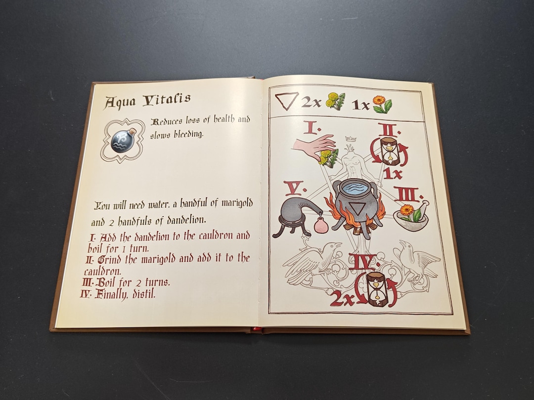 Kingdom Come Deliverance Potion Book Henry Alchemy Recipes KCD2 Journal ...