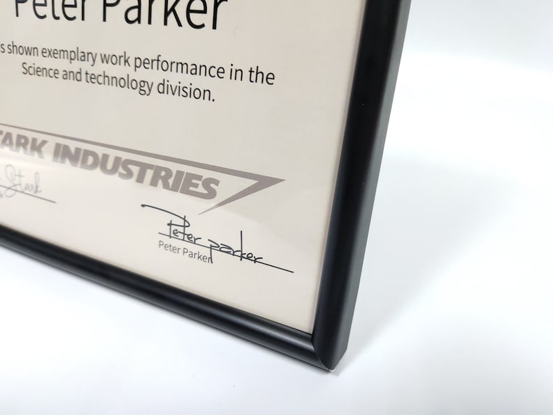Custom Stark Internship Certificate Stark Industries Spiderman ...
