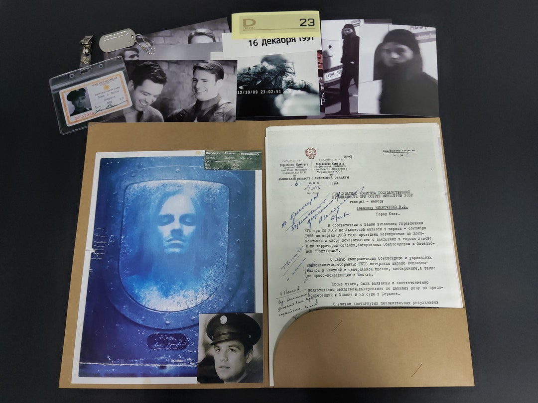 Bucky Barnes Secret File Winter Soldier S.H.I.E.L.D. Files Paper Props ...