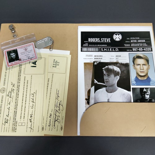Captain America File S.H.I.E.L.D. Steve Rogers Secret Folder - Etsy
