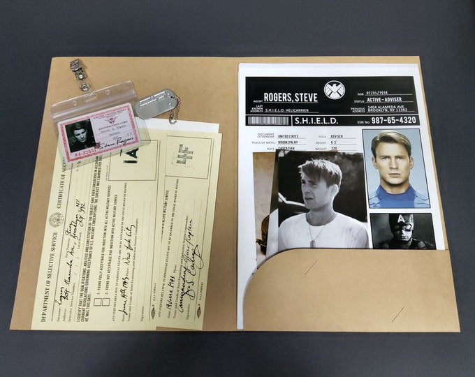 Captain Americafile Steven Rogers S.H.I.E.L.D. Secret File Paper Props ...