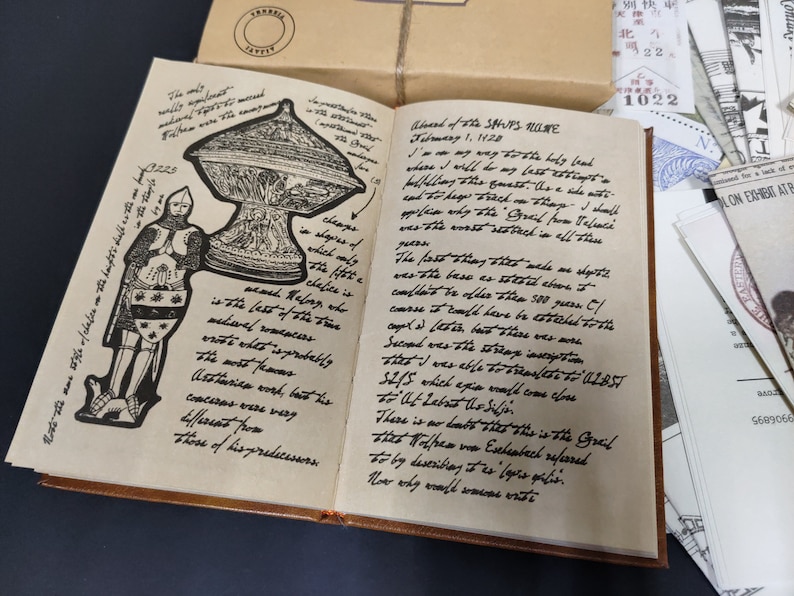 Grail Diary Indiana Jones Journal Indiana Jones Prop Replica - Etsy
