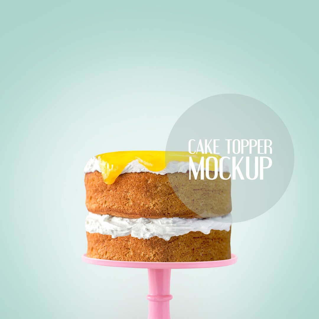 Cake Topper Mockup - Etsy