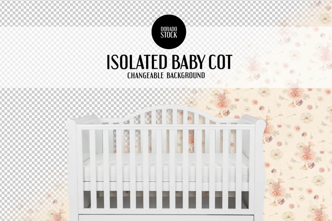 Isolated Baby Cot Mockup / PNG + PSD Files Included / Nursery Wall ...