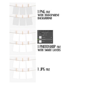 A2 or 4.25x5.5 Card Set Mockup With Clothespins - Etsy