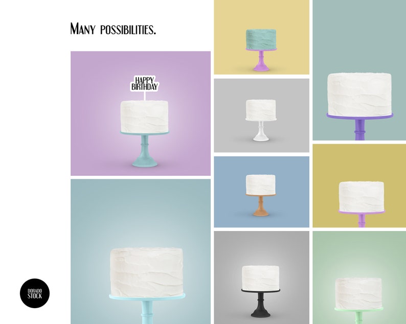 Isolated Cake Topper Mockup. Photoshop File - Etsy