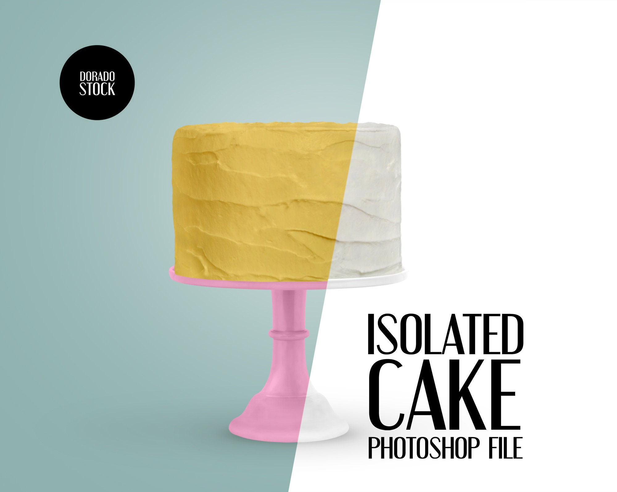 Maqueta de topper de pastel aislado. Archivo de Photoshop - Etsy México