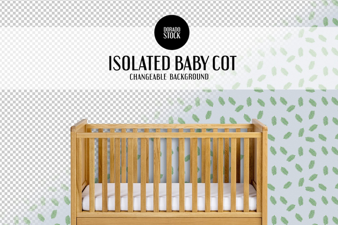 Isolated Baby Cot Mockup / PNG + PSD Files Included / Nursery Wall ...