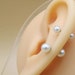 Pearl Helix Earring Pearl Cartilage Piercing Pearl Hoop | Etsy