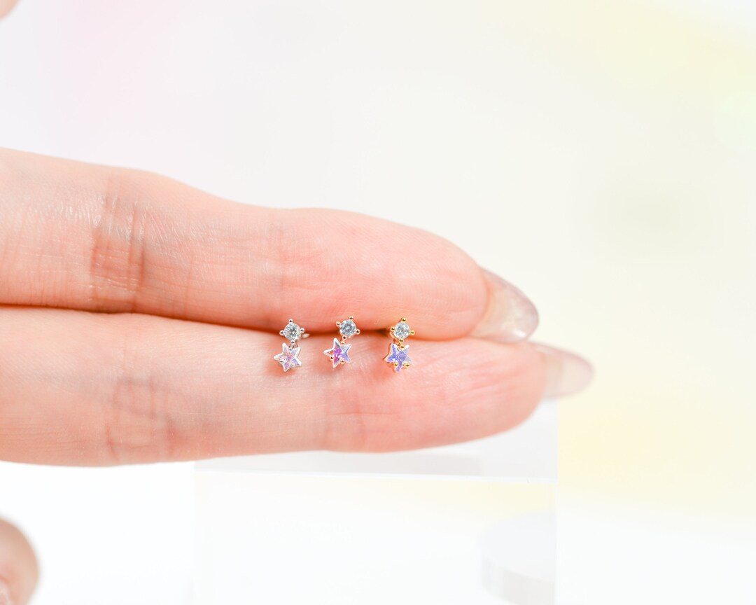 Celestial Star Titanium Cartilage Piercing Earring 16G 20G — Helix ...
