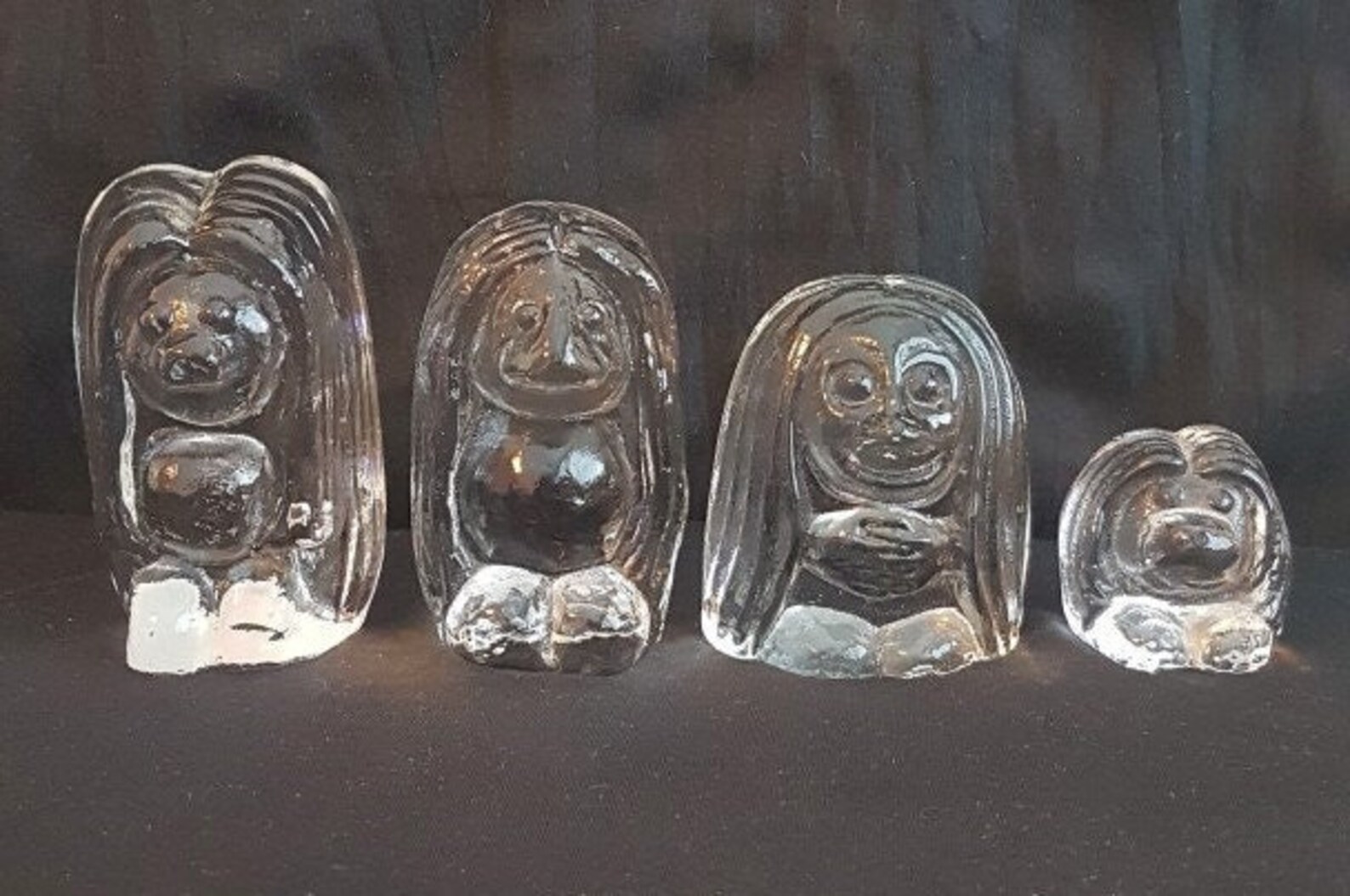 BERGDALA 4 Glass Troll Figurines Swedish Art Glass - Etsy