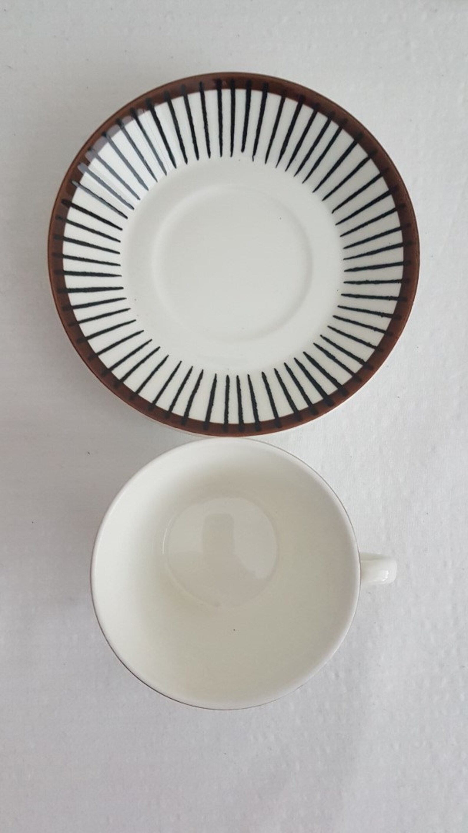 STIG LINDBERG "spisa Ribb" Coffee Cup With Saucer - Swedish Vintage ...
