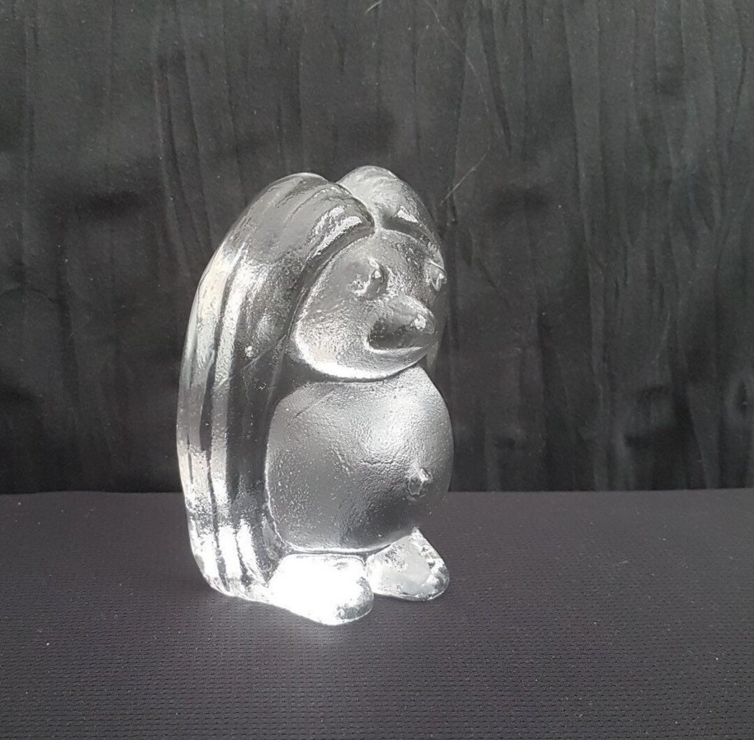 BERGDALA GLASBRUK Large Glass Troll Figurine - Swedish Art Glass ...