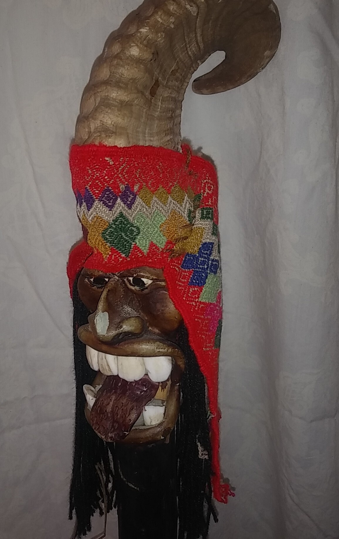Vintage Inca Demon Face of Supay Magic Walking Stick - Etsy