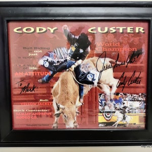 Framed Signed Photo of Cody Custer of 1992 PRCA Championship - Etsy