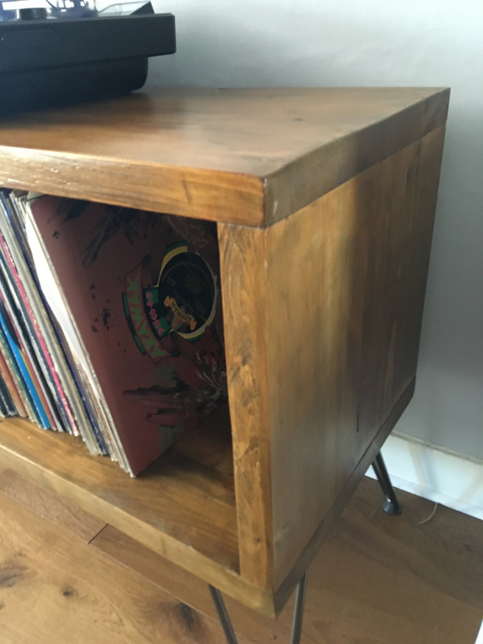 Vinyl Album Record Wooden Storage Rustic Reclaimed Solid Wood Handmade ...