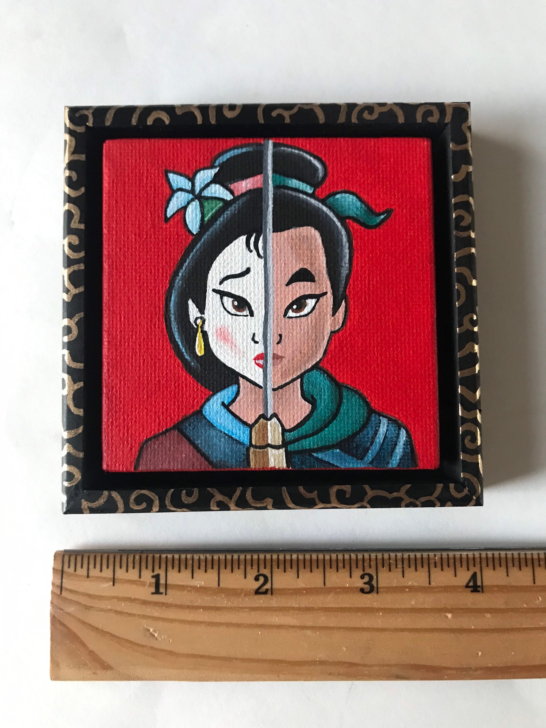 Original Painting Disney’s Mulan Mini (w/ Frame and Easel) - Etsy